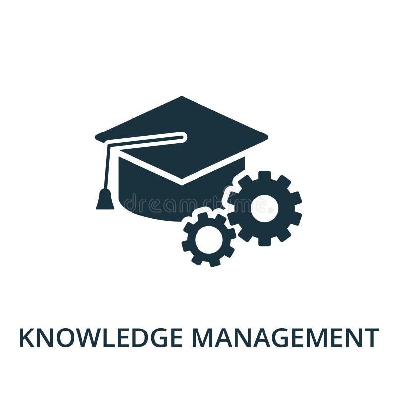 Knowledge Management Icon from Reputation Management Collection. Simple ...