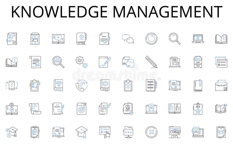 Knowledge Management Line Icons Collection. Virtual, Webinar, Remote ... Knowledge Management Line Icons Collection. Virtual, Webinar, Remote ...