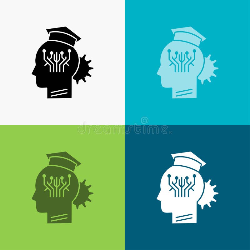 Knowledge, Management, Sharing, Smart, Technology Icon Over Various ...