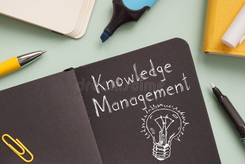 Knowledge Management is Shown on the Photo Using the Text Stock Photo ...