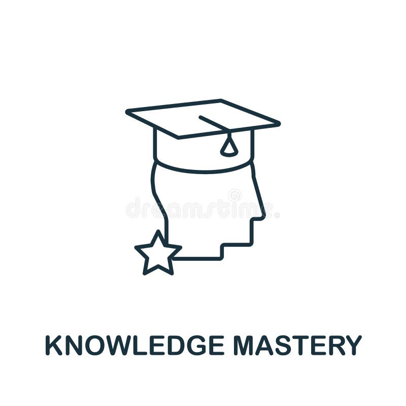 Knowledge Mastery Icon from Education Collection. Simple Line Knowledge ...