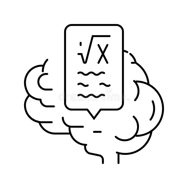 Knowledge Math Science Education Line Icon Vector Illustration Stock ...