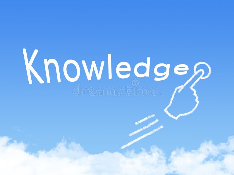 Knowledge Message Cloud Shape Stock Illustration - Illustration of ...