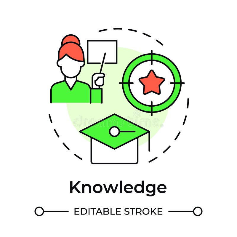 Knowledge Multi Color Concept Icon Stock Illustration - Illustration of ...