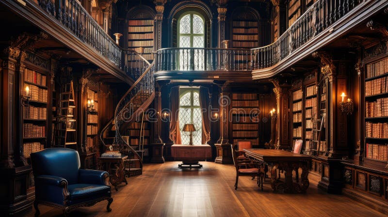 Knowledge Organized Library Stock Illustration - Illustration of ...