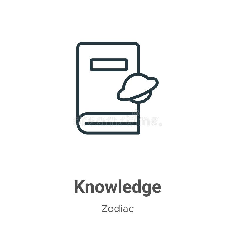 Knowledge Outline Vector Icon. Thin Line Black Knowledge Icon, Flat ...