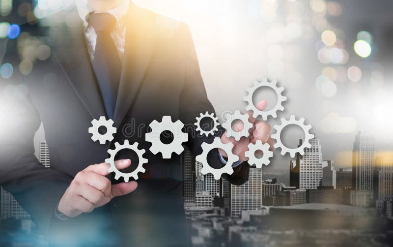 KNOWLEDGE Performance Skills Business Working and Cog Stock Image ...