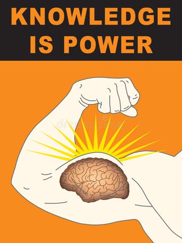 Knowledge is Power stock vector. Illustration of intellect - 12917273