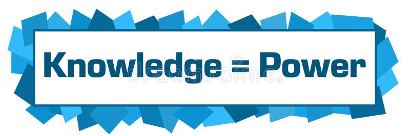 Knowledge is Power Blue Random Shapes Horizontal Stock Illustration ...