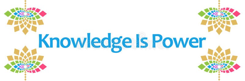 Knowledge is Power Colorful Blocks Stock Illustration - Illustration of ...