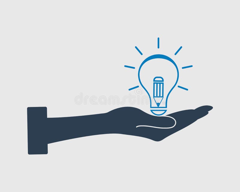 Knowledge is power icon. stock vector. Illustration of lightbulb ...