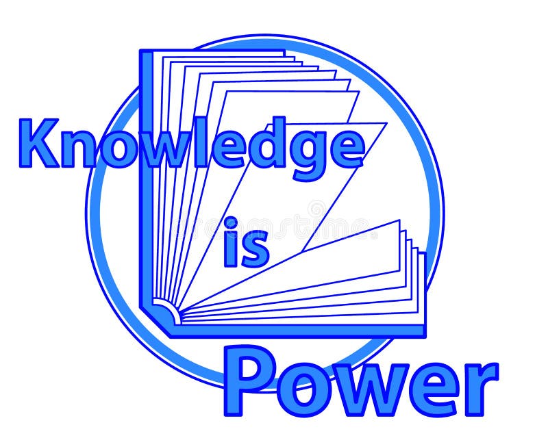 Knowledge is Power stock vector. Illustration of icon - 259666797