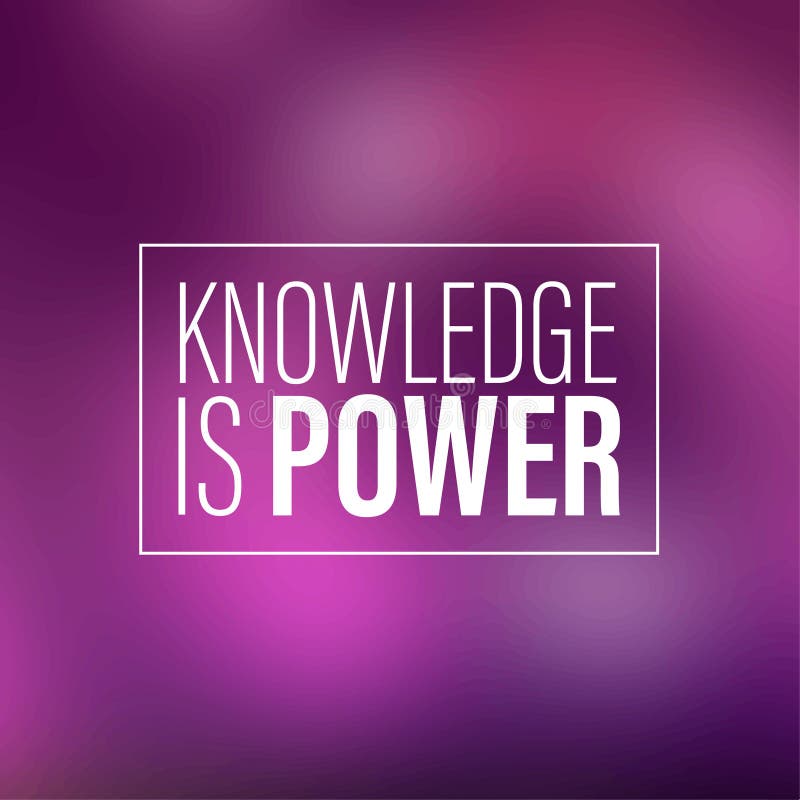 Knowledge is Power. Inspirational and Motivation Quote Stock Vector ...