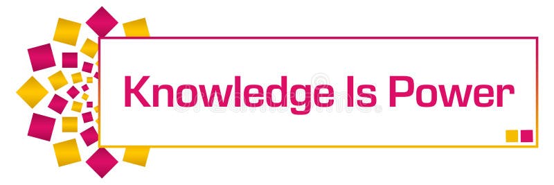 Knowledge is Power Blue Random Shapes Horizontal Stock Illustration ...