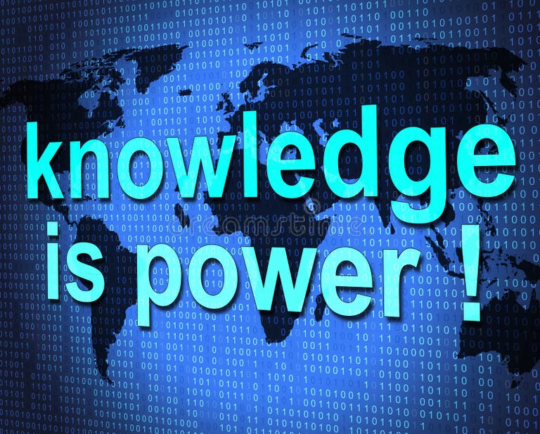Knowledge is Power Shows Expertness Comprehension and Tutoring Stock ...