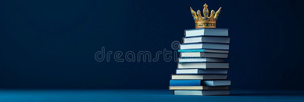 Knowledge is Power - a Stack of Books with a Crown on Top Stock Image ...