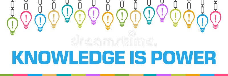 Knowledge is Power Pink Dots Background Stock Illustration ...