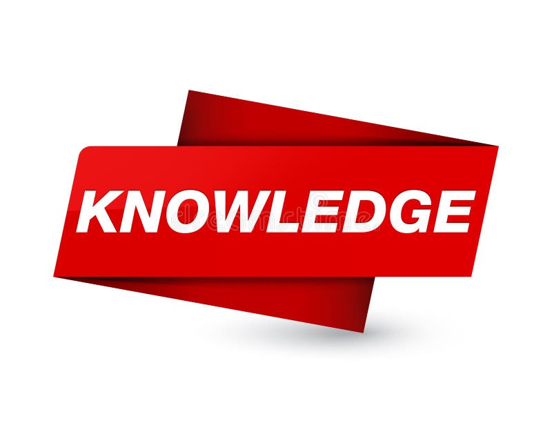 Knowledge Premium Red Tag Sign Stock Illustration - Illustration of ...