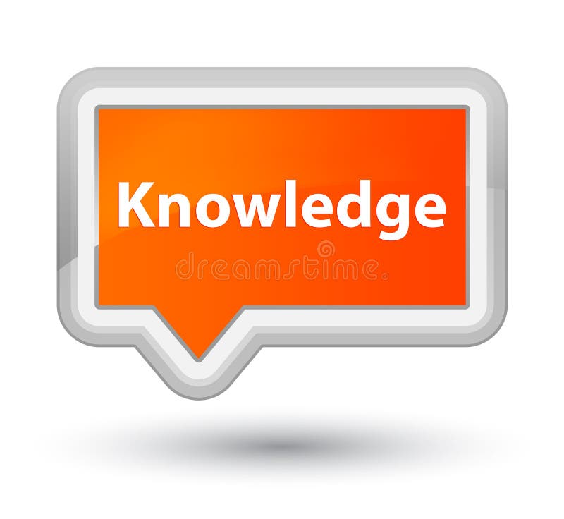Knowledge Prime Orange Banner Button Stock Illustration - Illustration ...