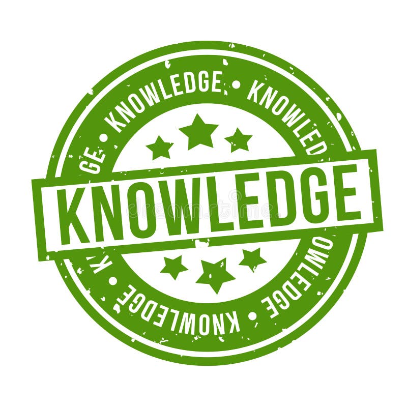 Knowledge Round Vintage Stamp. Eps10 Vector Badge Stock Vector ...