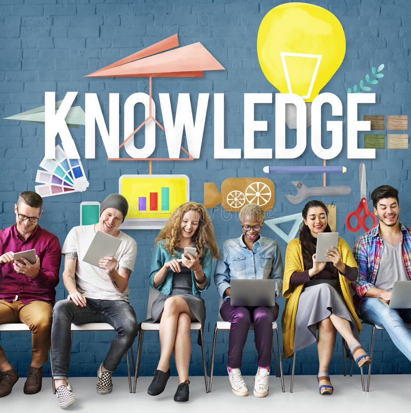 Knowledge School Course Degree Graphics Concept Stock Photo - Image of ...