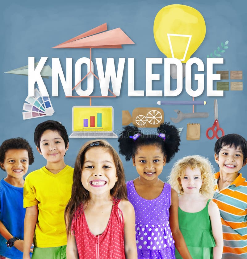 Knowledge School Course Degree Graphics Concept Stock Photo - Image of ...