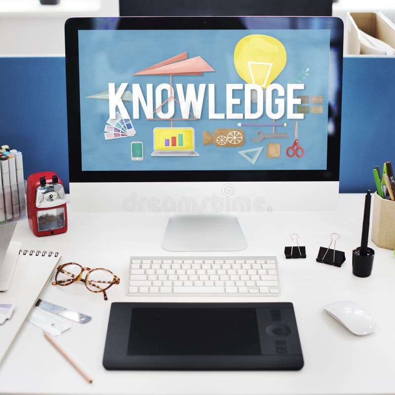 Knowledge School Course Degree Graphics Concept Stock Photo - Image of ...