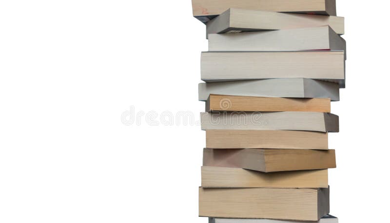 Knowledge and Science Concept: Stack of Books, Wooden Background Stock ...