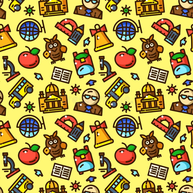 Knowledge Seamless Pattern Vector Illustration Stock Vector ...