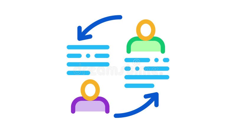 Knowledge Sharing Concept Animation in Red and Green Color (Alpha ...