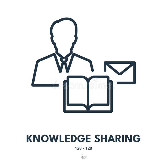 Knowledge Sharing Icon. Education, Teaching, Learning. Editable Stroke ...