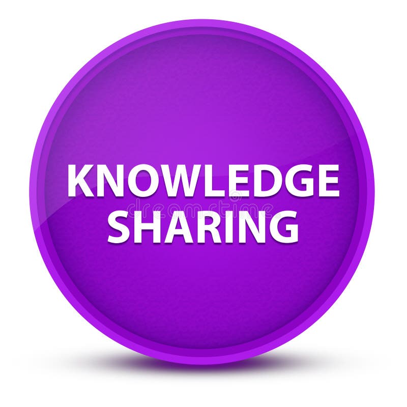 Knowledge Sharing Luxurious Glossy Purple Round Button Abstract Stock ...