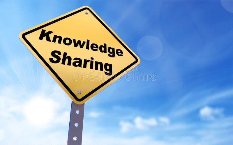 Knowledge sharing sign stock illustration. Illustration of information ...