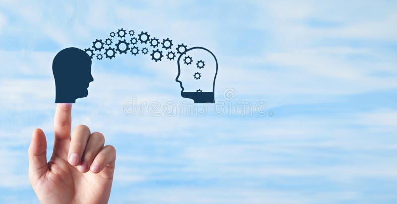 Knowledge Sharing. Transferring Stock Image - Image of communication ...