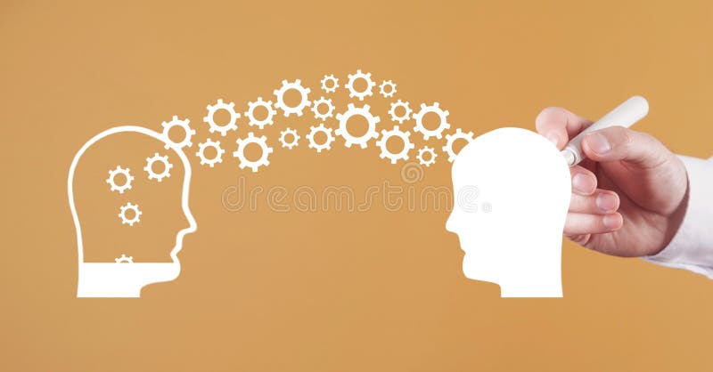 Knowledge Sharing. Transferring Stock Image - Image of think, training ...