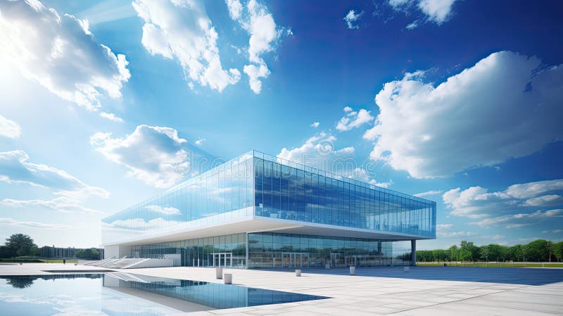 Knowledge Sky Library Building Stock Illustration - Illustration of ...