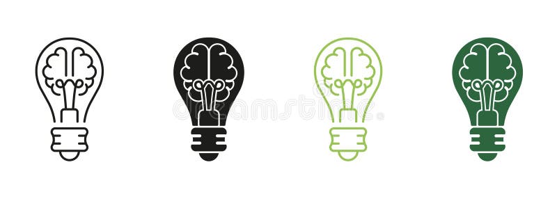 Knowledge, Smart Solution Line and Silhouette Color Icon Set. Light ... Knowledge, Smart Solution Line and Silhouette Color Icon Set. Light ...