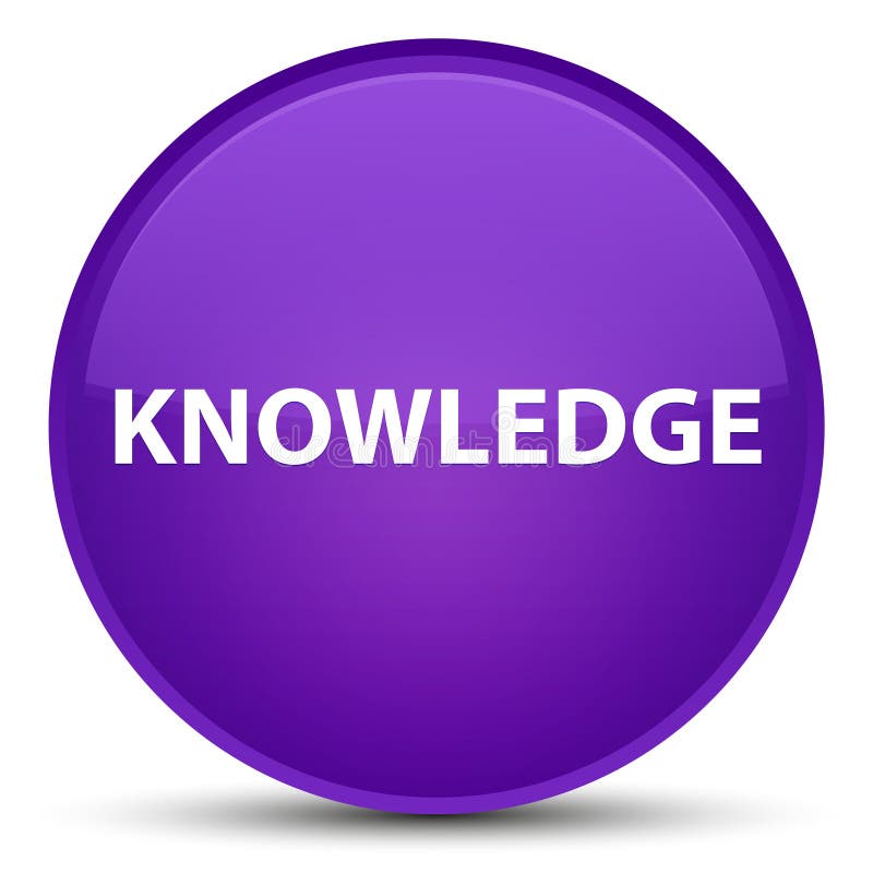 Knowledge Special Purple Round Button Stock Illustration - Illustration ...