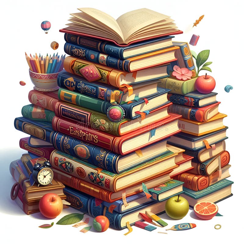 Knowledge Stack: a Treasure Trove of Books, Generative AI. Stock ...