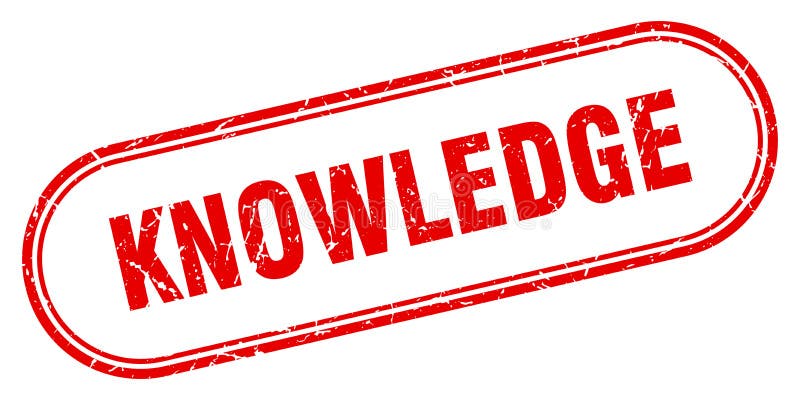 Knowledge - Red Grunge Rubber, Stamp Stock Illustration - Illustration ...