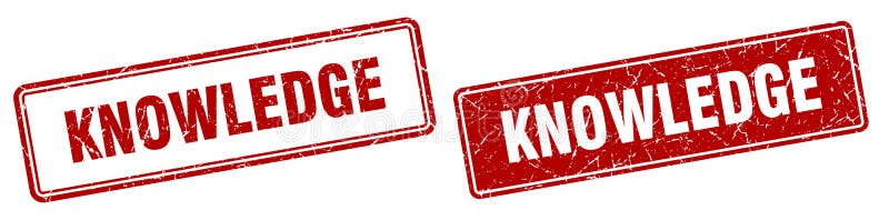 Knowledge Stamp Set. Knowledge Square Grunge Sign Stock Vector ...