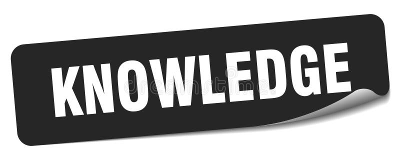 Knowledge Sticker. Knowledge Sign on Transparent Background Stock ...