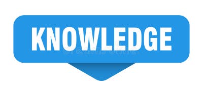 Knowledge Sticker. Knowledge Sign on Transparent Background Stock ...