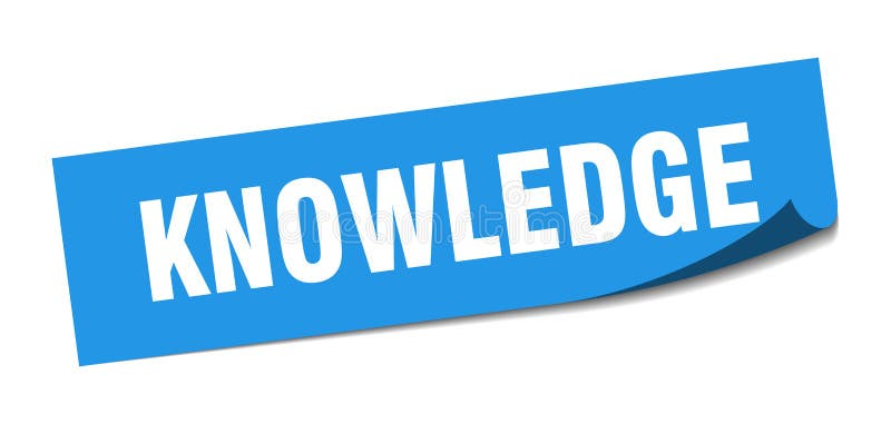 Knowledge Sticker. Knowledge Square Sign Stock Vector - Illustration of ...