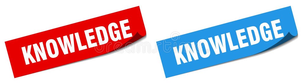 Knowledge Sticker. Knowledge Sign Set Stock Vector - Illustration of ...