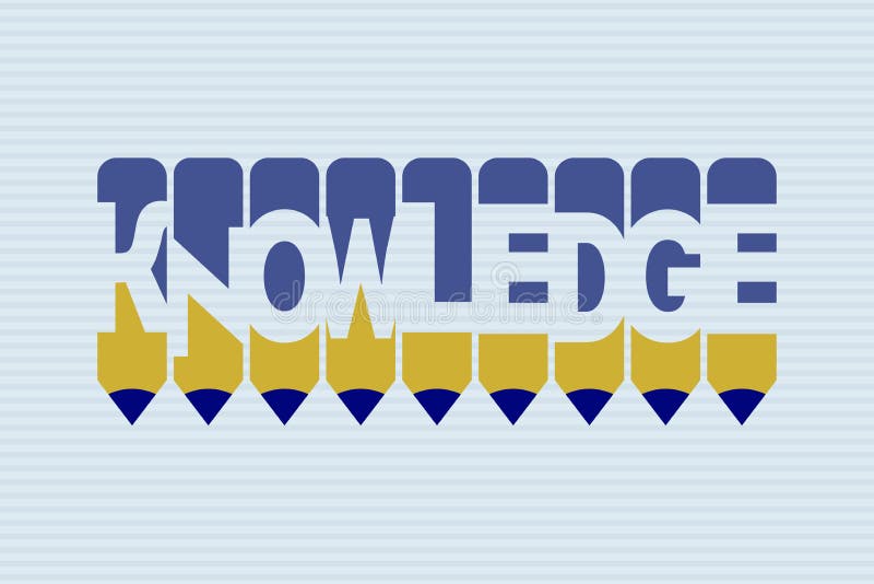 Knowledge Text with Pen Symbol Creative Ideas Design Stock Vector ...