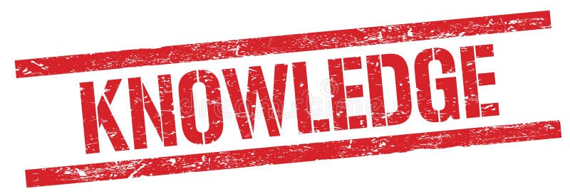 KNOWLEDGE Text on Red Grungy Rectangle Stamp Stock Illustration ...