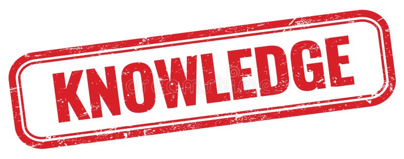 KNOWLEDGE Text on Red Grungy Stamp Stock Illustration - Illustration of ...