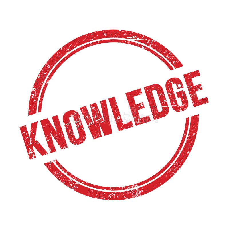 KNOWLEDGE Text Written on Red Grungy Round Stamp Stock Illustration ...