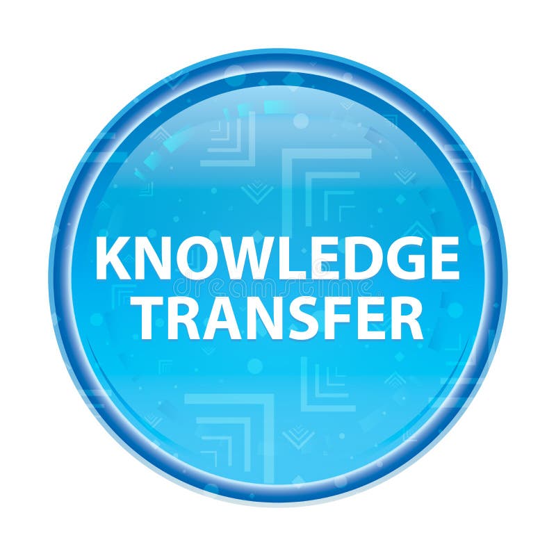 Knowledge Transfer Floral Blue Round Button Stock Illustration ...